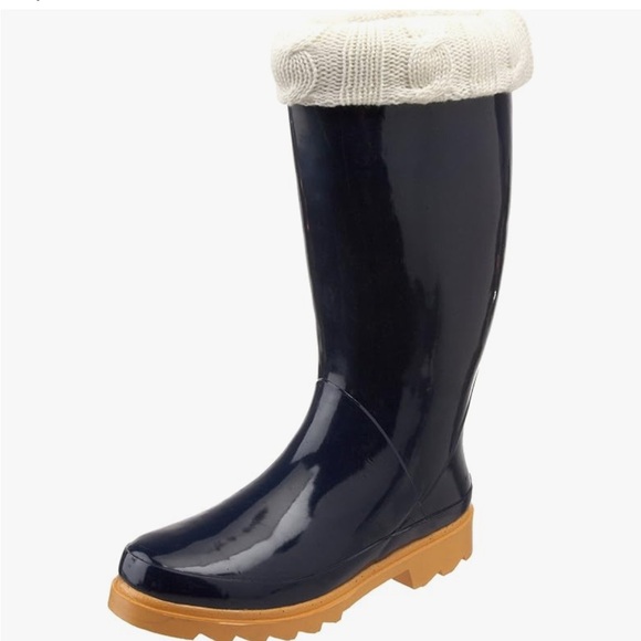 Sporto | Shoes | Sporto Nova Sweater Waterproof Rainboots Navy White ...